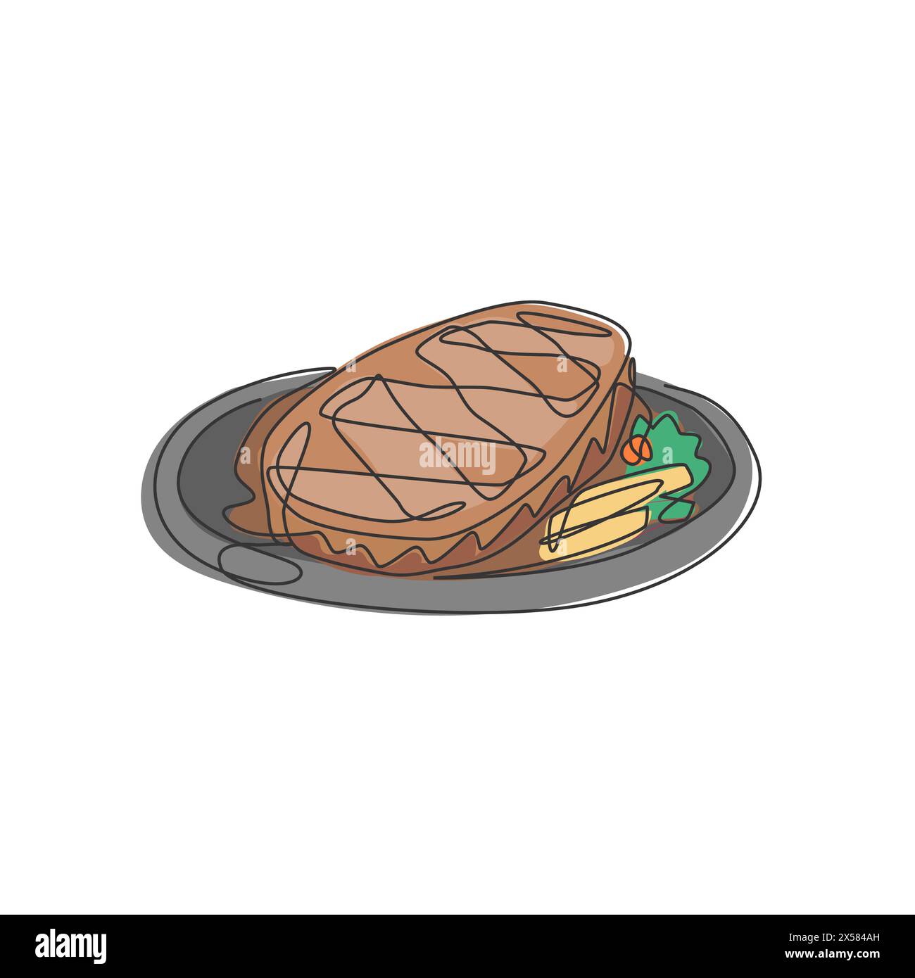 Bbq line art modern Stock Vector Images - Alamy