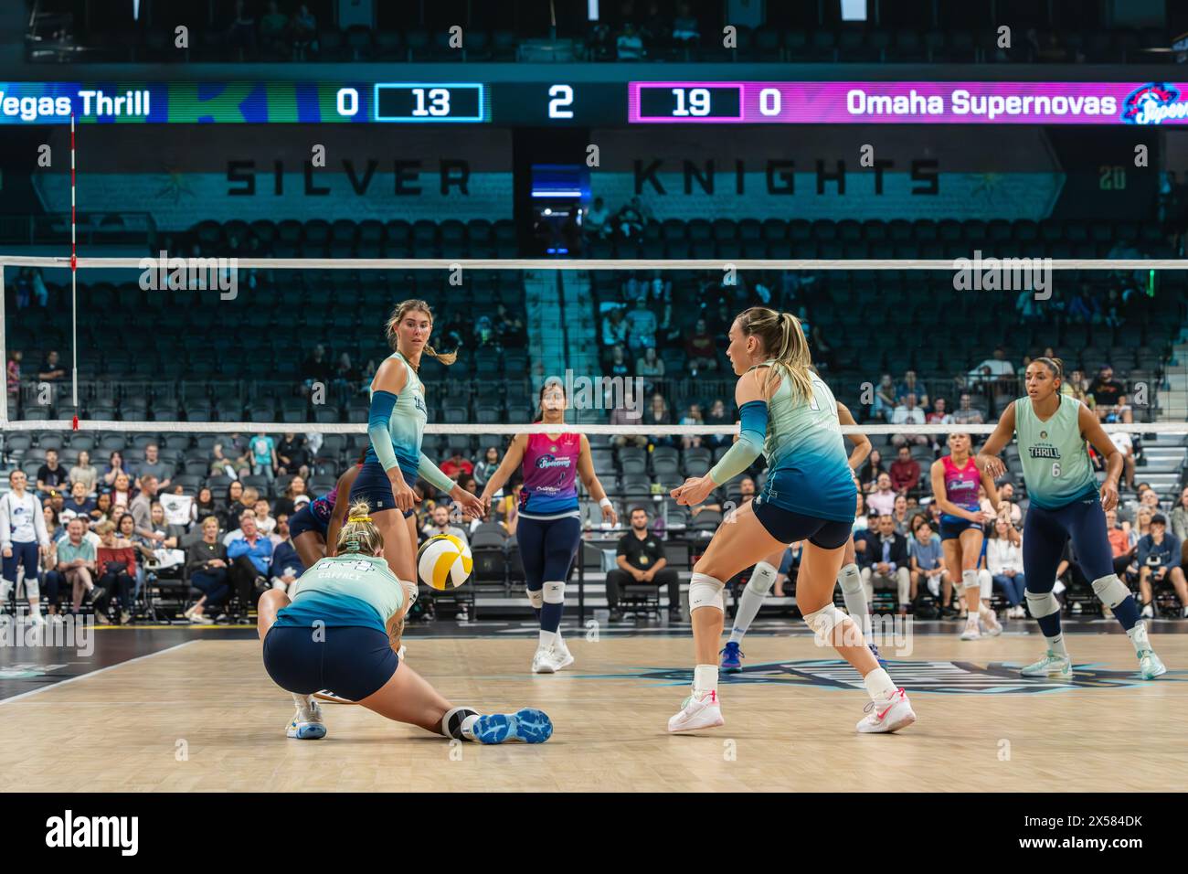 Vegas Thrill player receiving the ball Stock Photo - Alamy