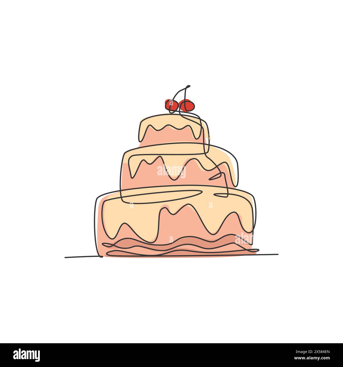 Minimalistic cake Stock Vector Images - Alamy