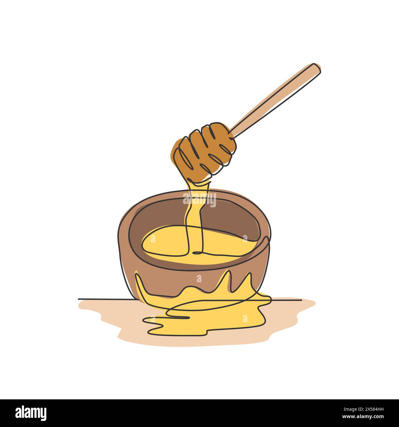 Wooden stick natural flower Stock Vector Images - Alamy