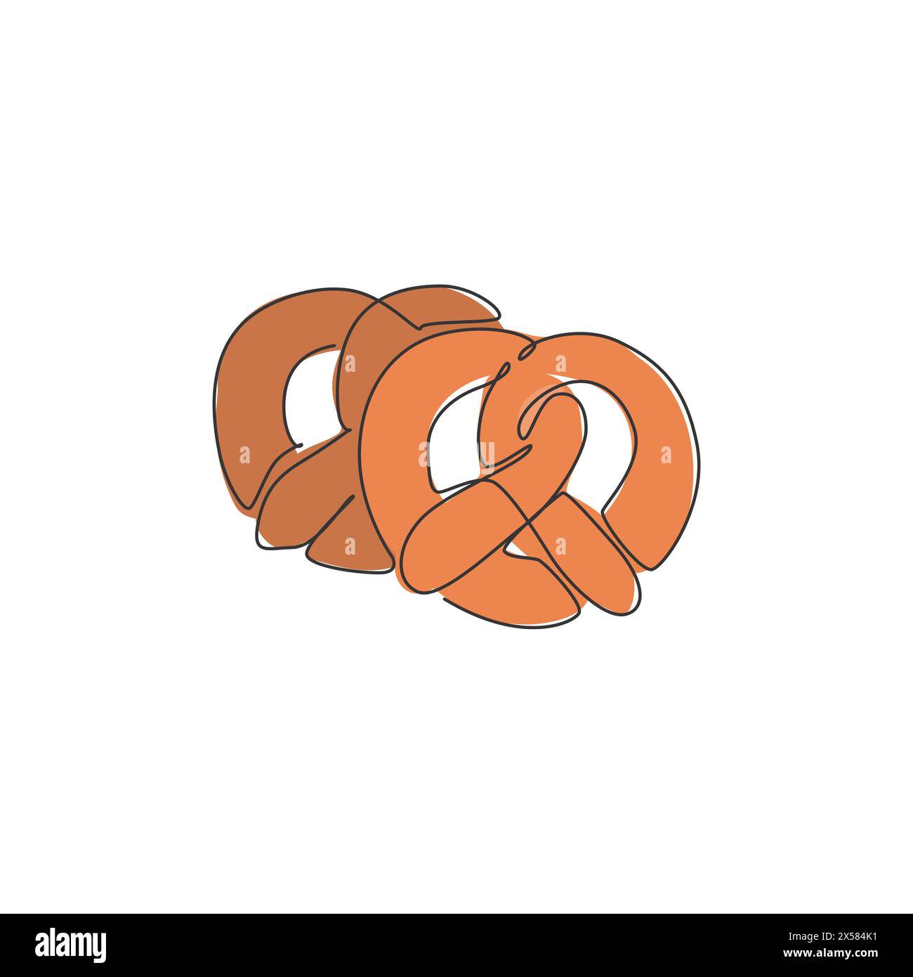 One pretzel Stock Vector Images - Alamy