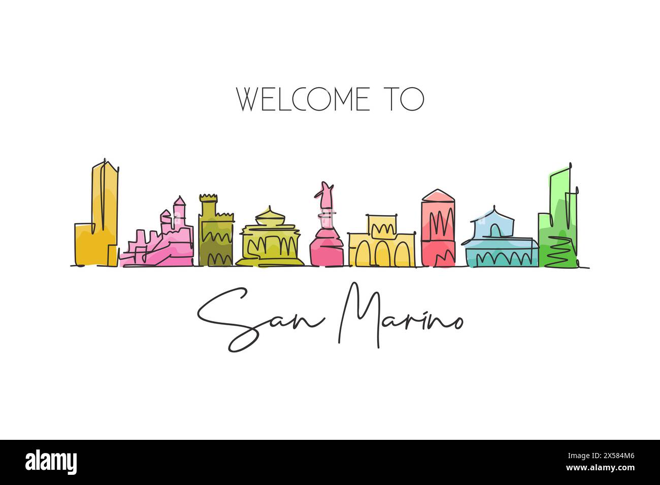 Aerial view italian city landscape Stock Vector Images - Alamy