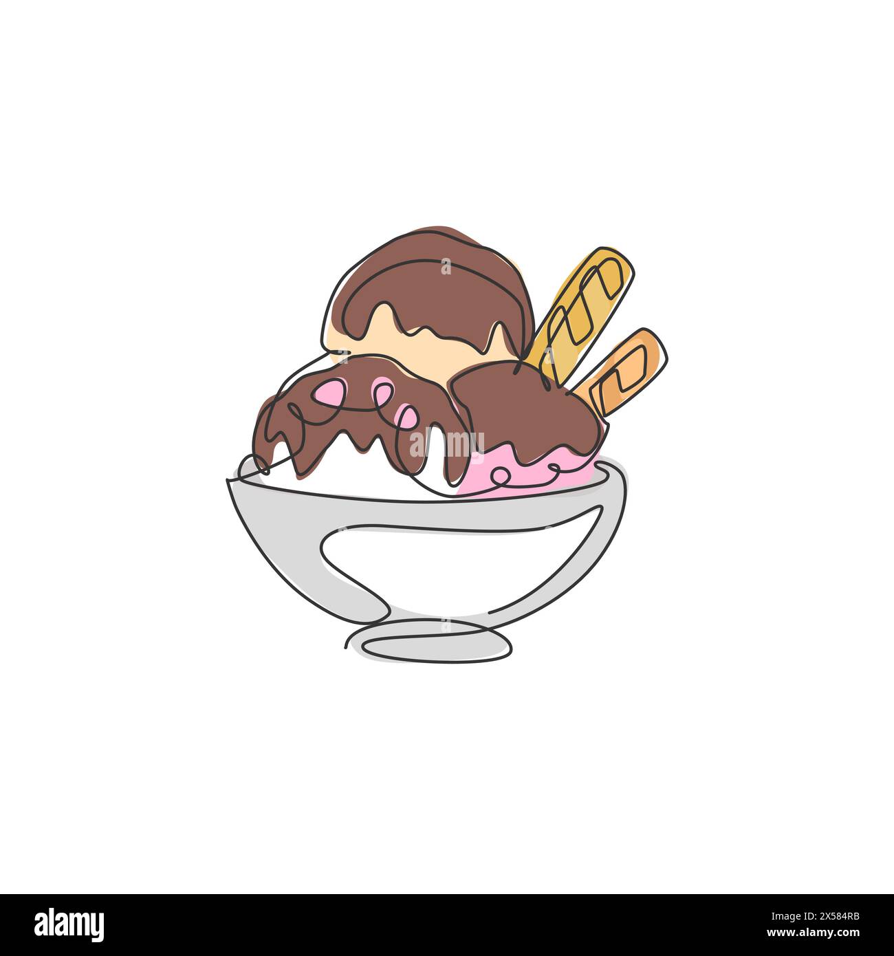 Chocolate wafer roll white Stock Vector Images - Alamy