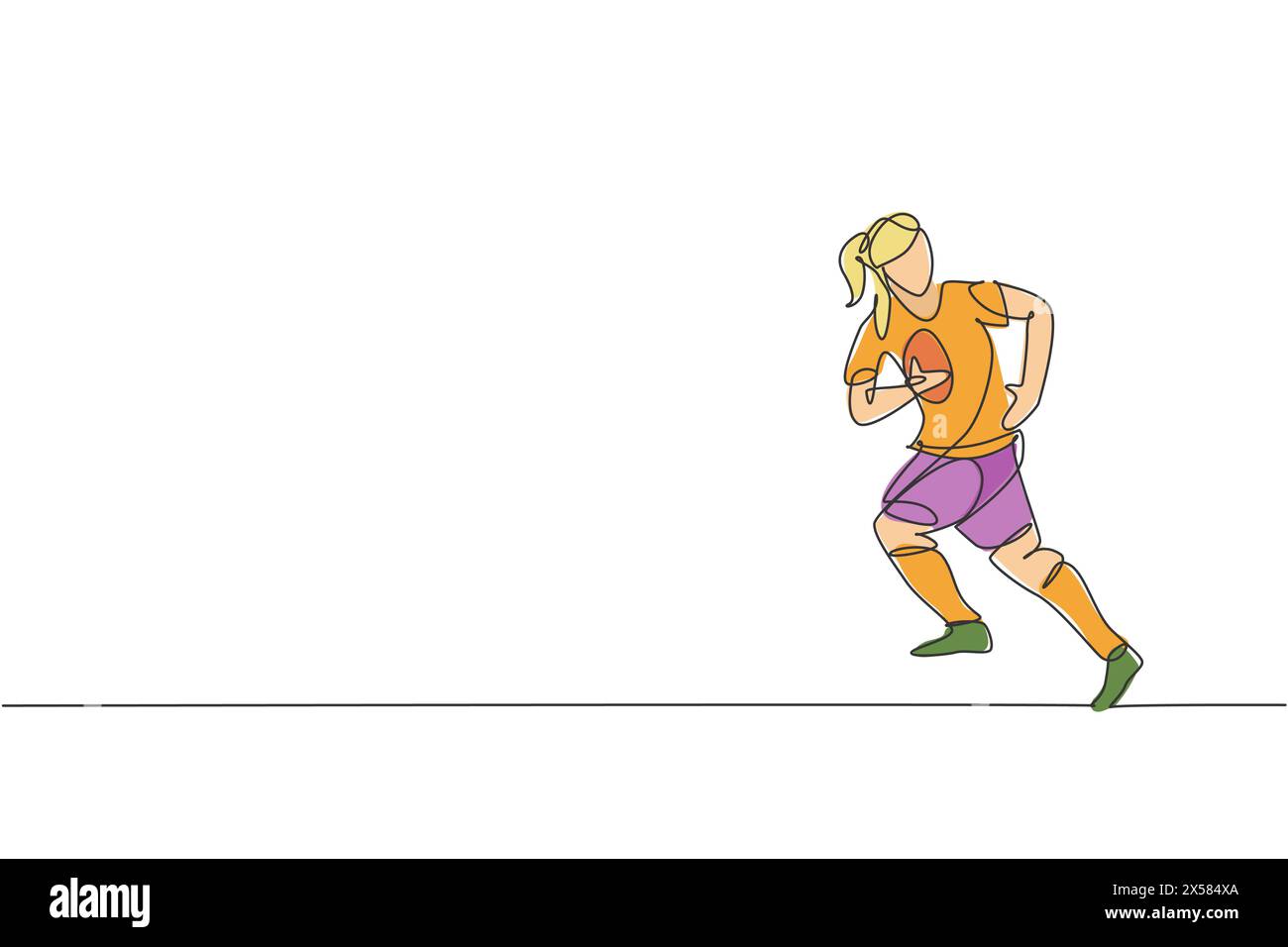 Rugby ball hitting player Stock Vector Images - Alamy