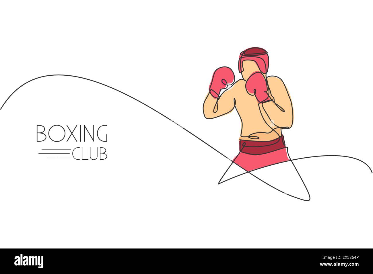 Boxing fight stance, male Stock Vector Images - Alamy