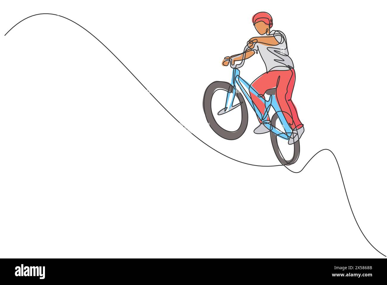 Young man on bmx Stock Vector Images - Alamy