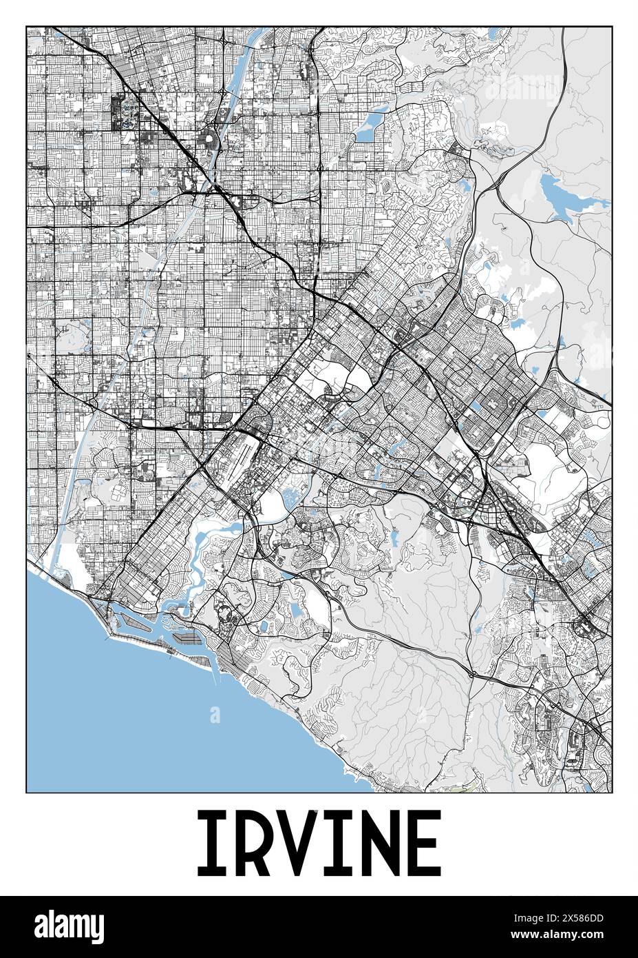 Map irvine hi-res stock photography and images - Alamy