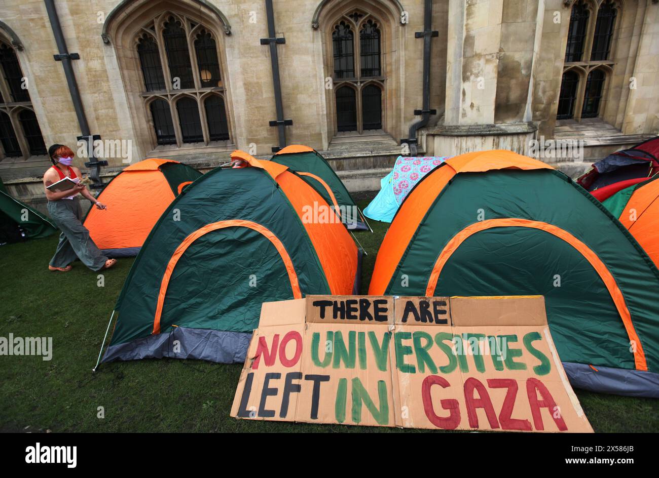 Students and their supporters leave a sign saying ‘There Are No ...