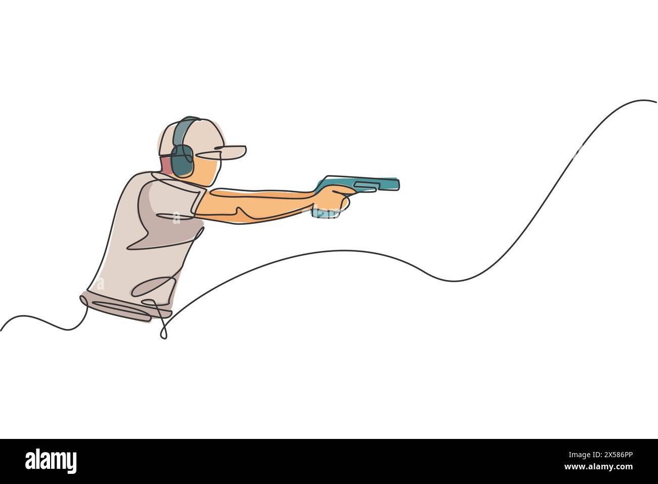 Man drawing firearm Stock Vector Images - Alamy