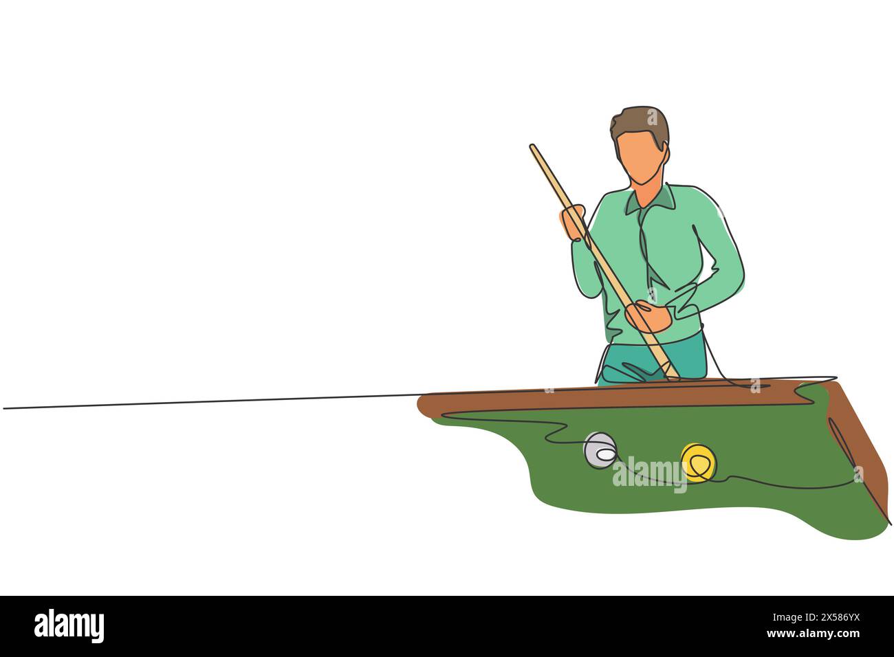 Single continuous line drawing of young handsome professional athlete ...