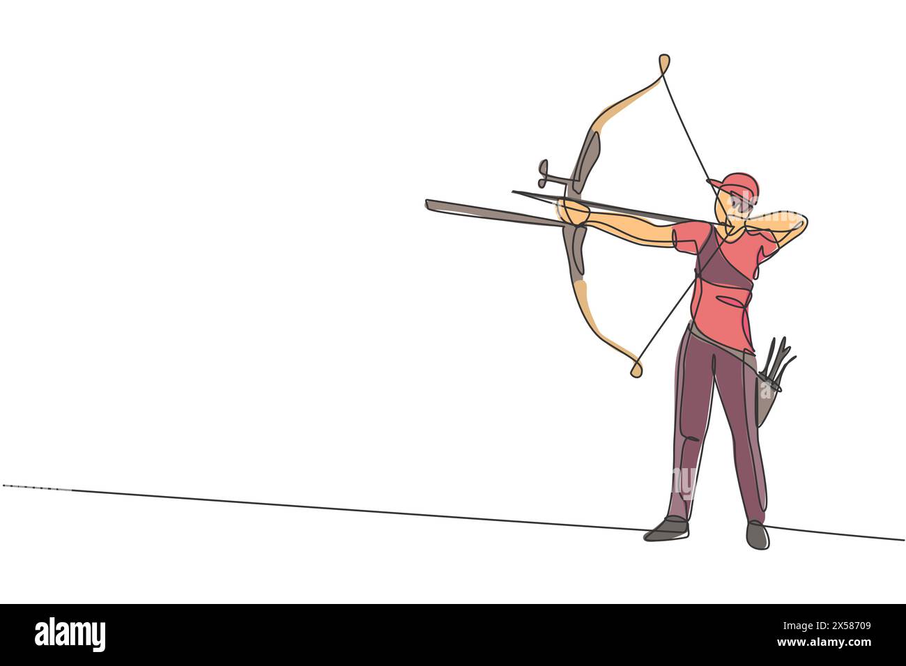 Standing man bow and arrow Stock Vector Images - Alamy