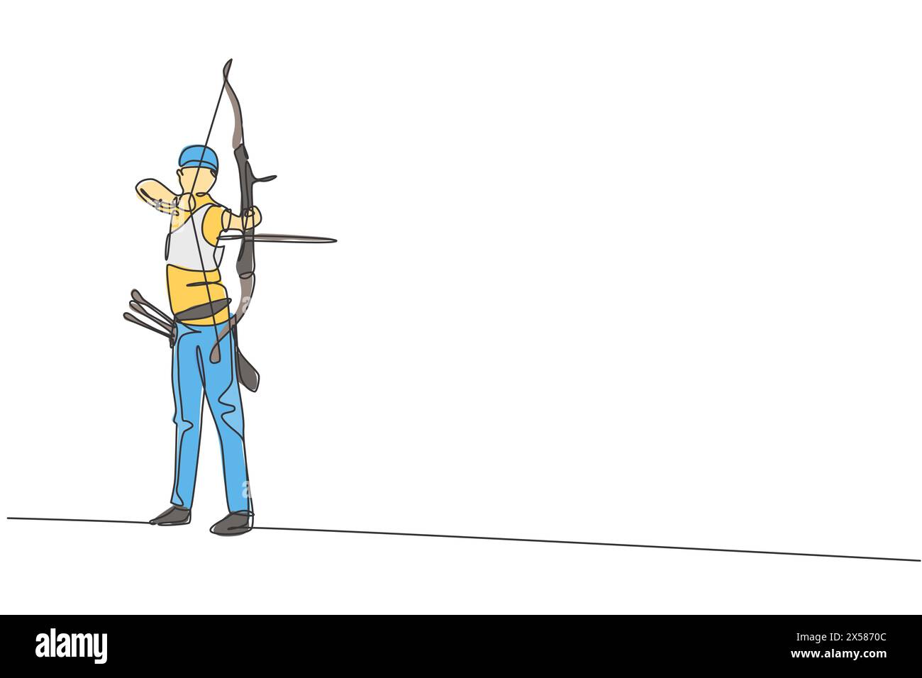 Standing man bow and arrow Stock Vector Images - Alamy