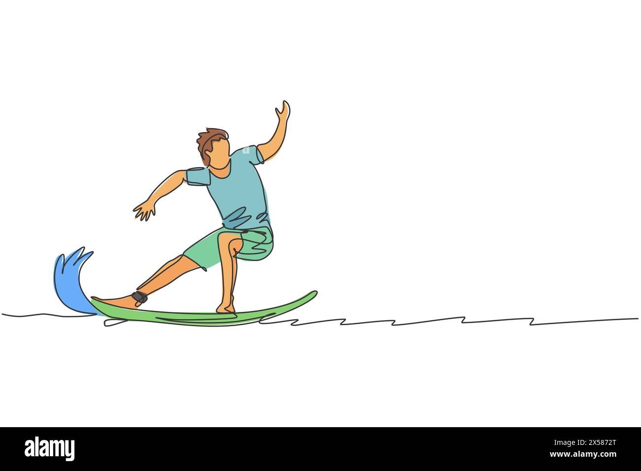 Surfer in ocean sun Cut Out Stock Images & Pictures - Alamy