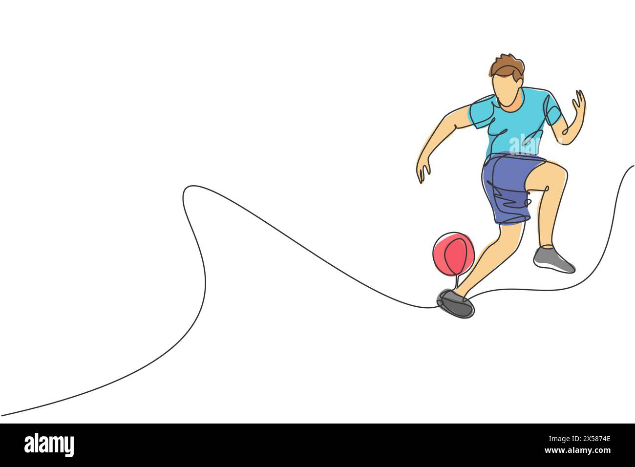 Ball juggling soccer Stock Vector Images - Alamy