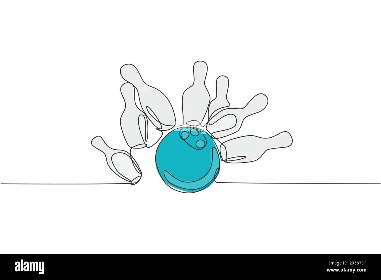 Bowling pins falling hi-res stock photography and images - Alamy