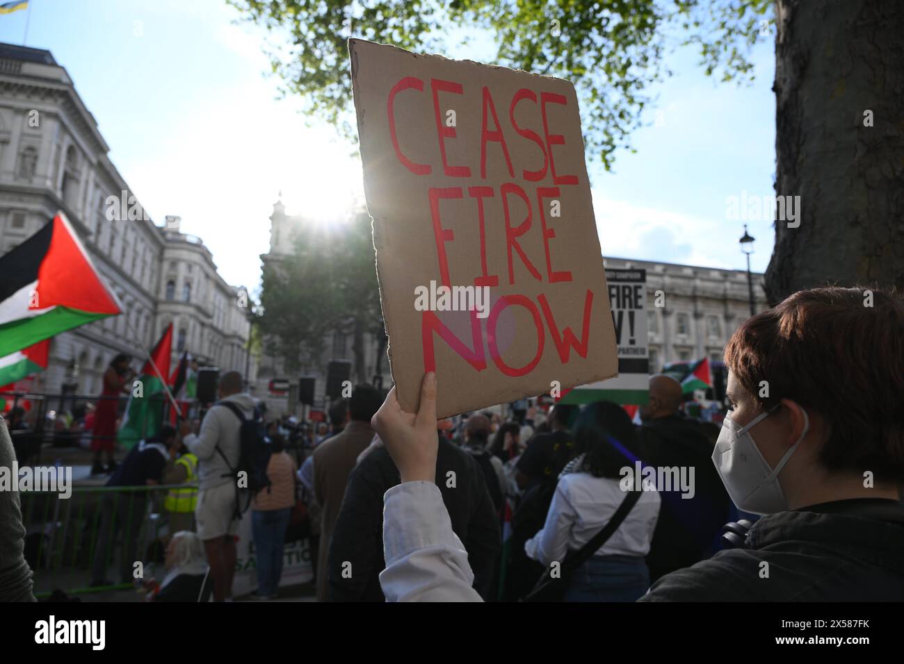 London, England, UK. 7th May, 2024. Pro-Palestine protesters stage an ...