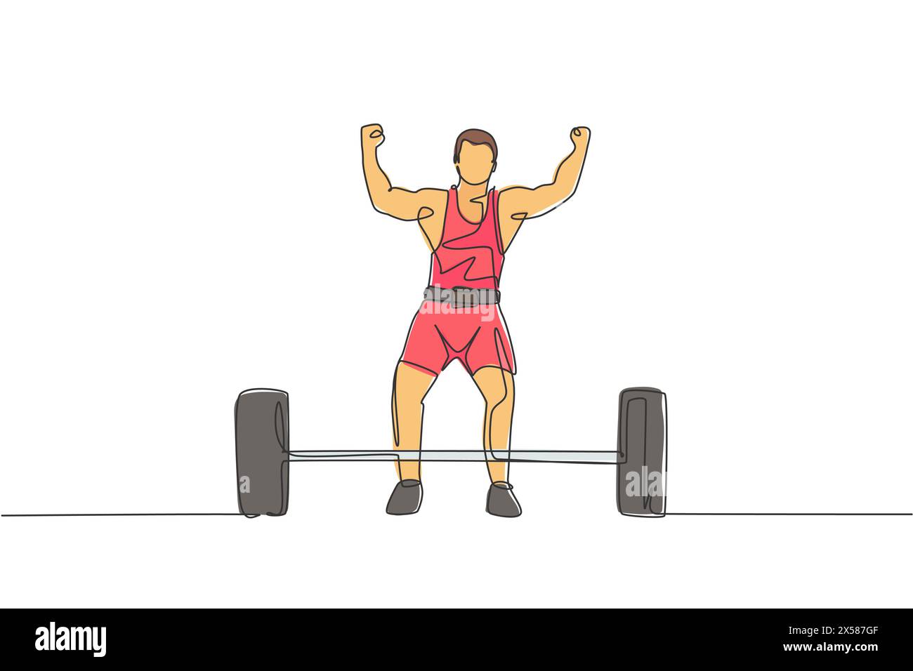 Young man sportsman doing Stock Vector Images - Alamy