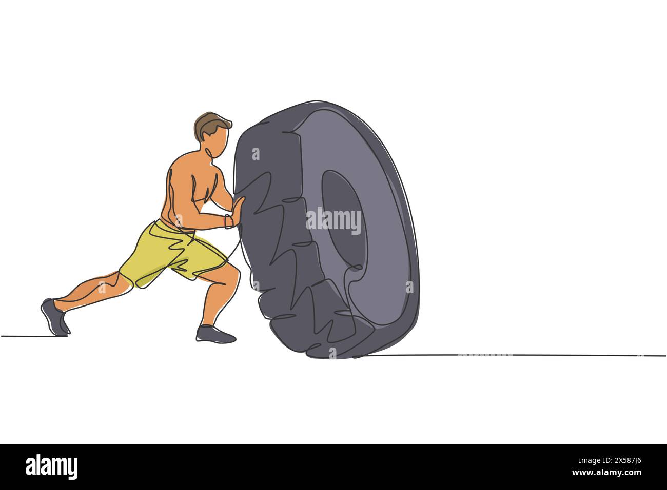 Strong man work in Stock Vector Images - Alamy