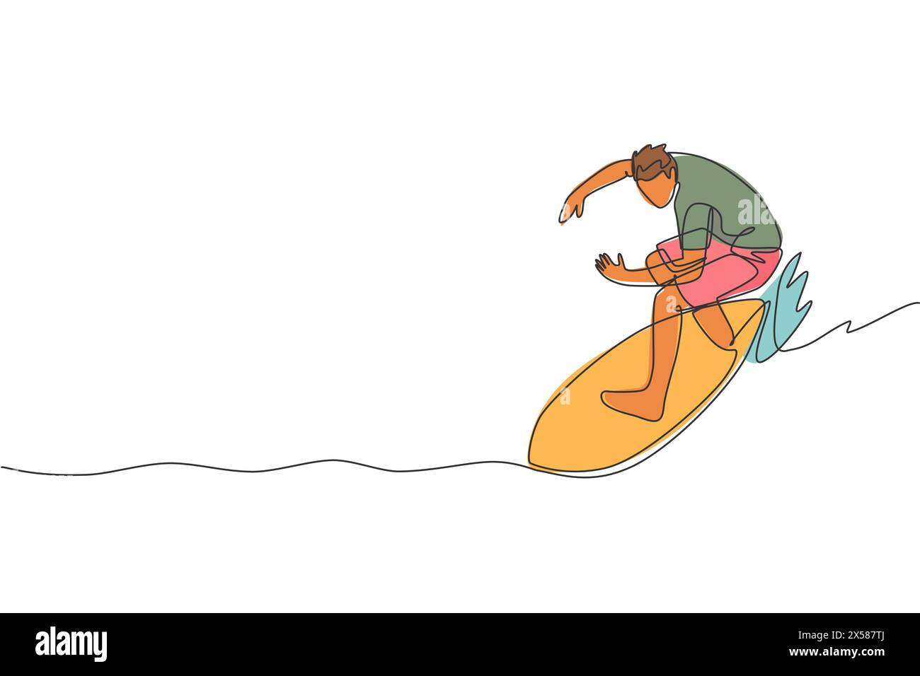 People swim on waves in Stock Vector Images - Alamy