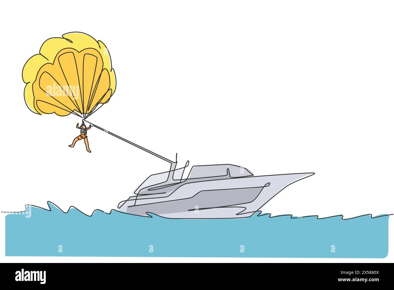 Person on parasail Cut Out Stock Images & Pictures - Alamy