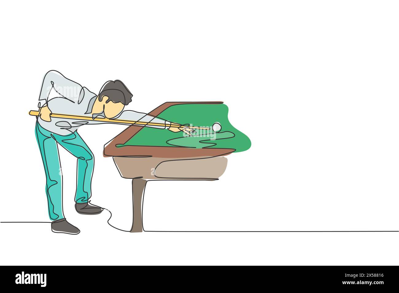 Single continuous line drawing of young handsome professional athlete ...