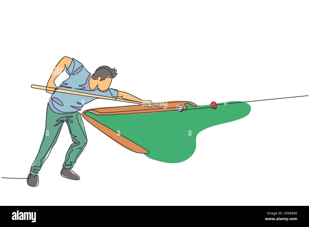 Single continuous line drawing of young handsome professional athlete ...