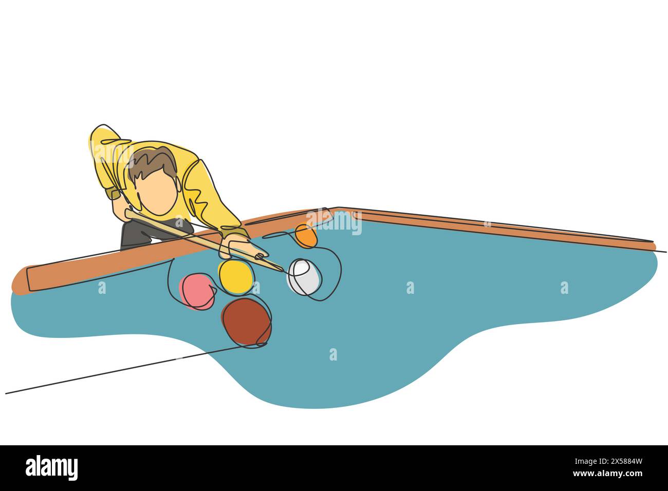 Pool table balls cue stick Stock Vector Images - Alamy