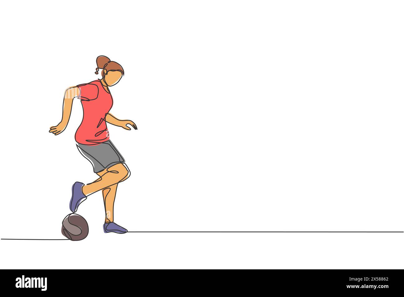 Football dribbling action skill Stock Vector Images - Alamy