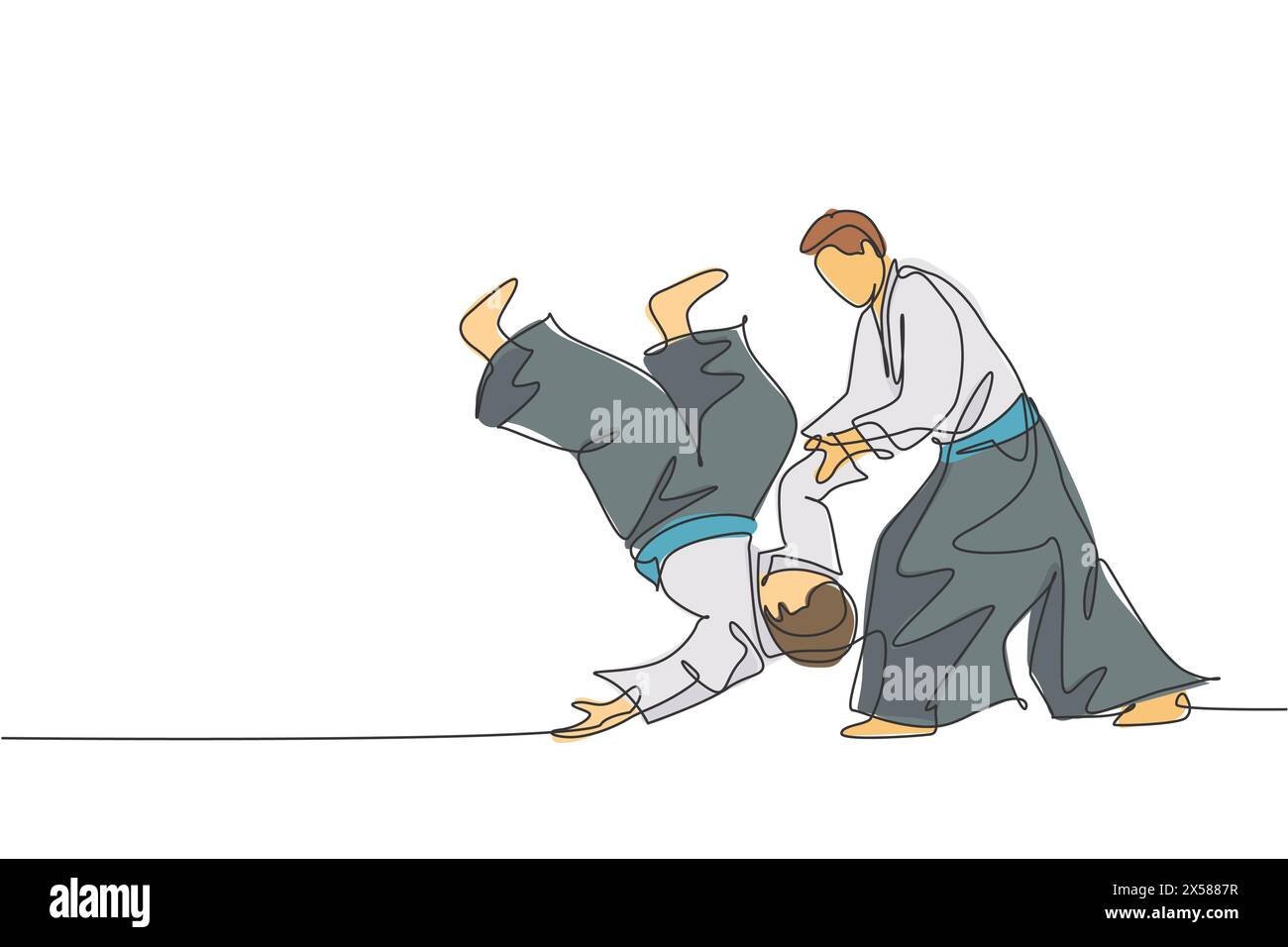Judo man sitting Stock Vector Images - Alamy