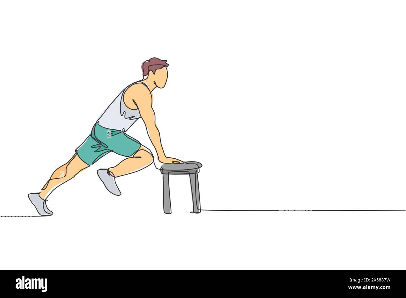 Standing leg raise exercise Stock Vector Images - Alamy