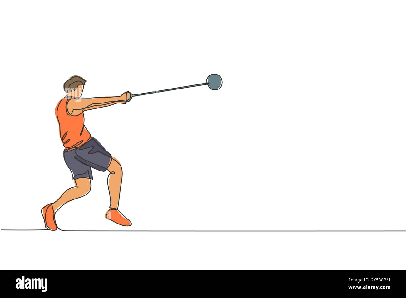 Olympic hammer thrower Stock Vector Images - Alamy