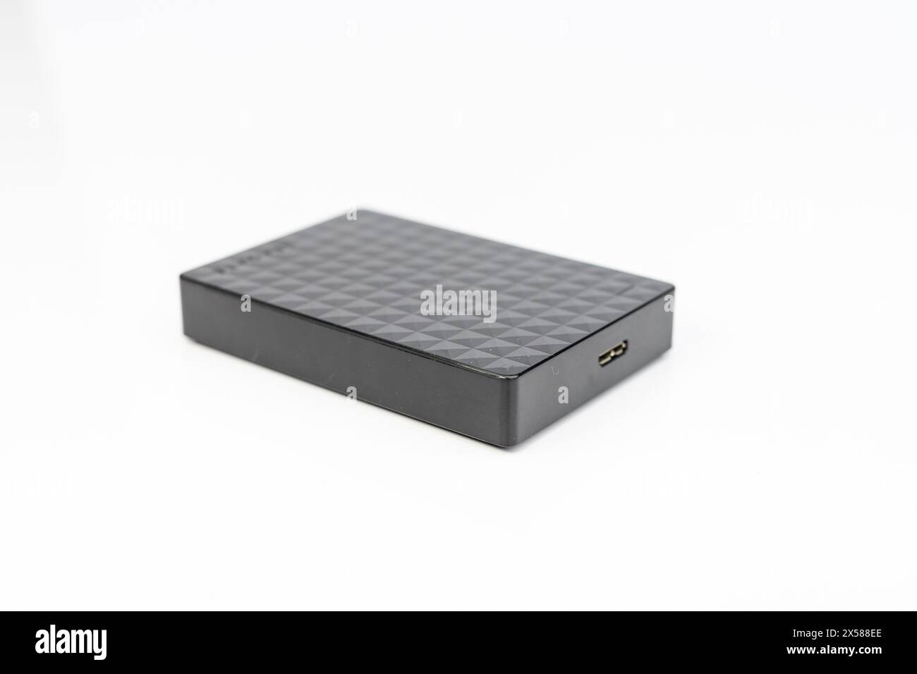 External hard disk drive isolated on white background with copy space ...