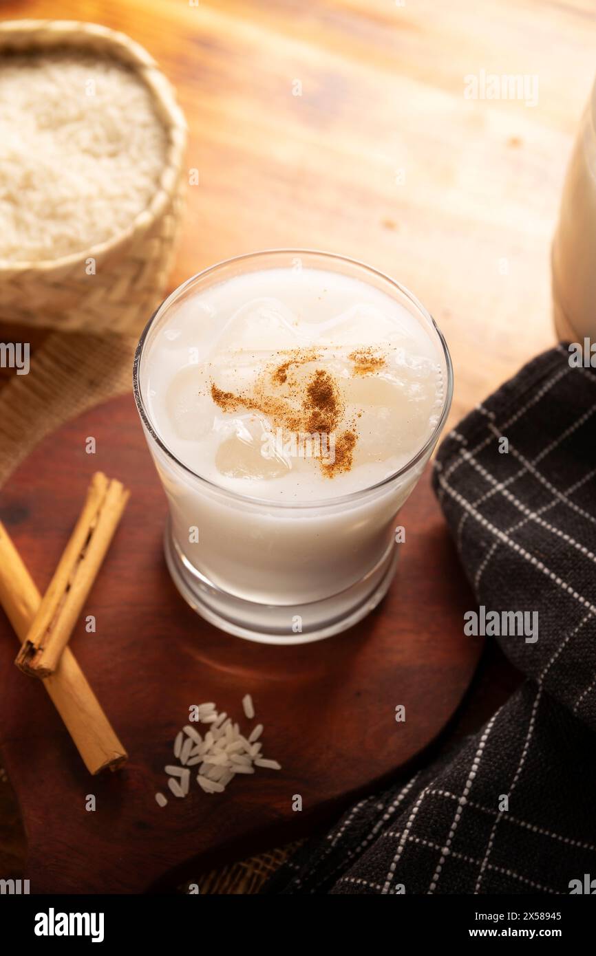 Horchata water. Also known as horchata de arroz, it is one of the ...