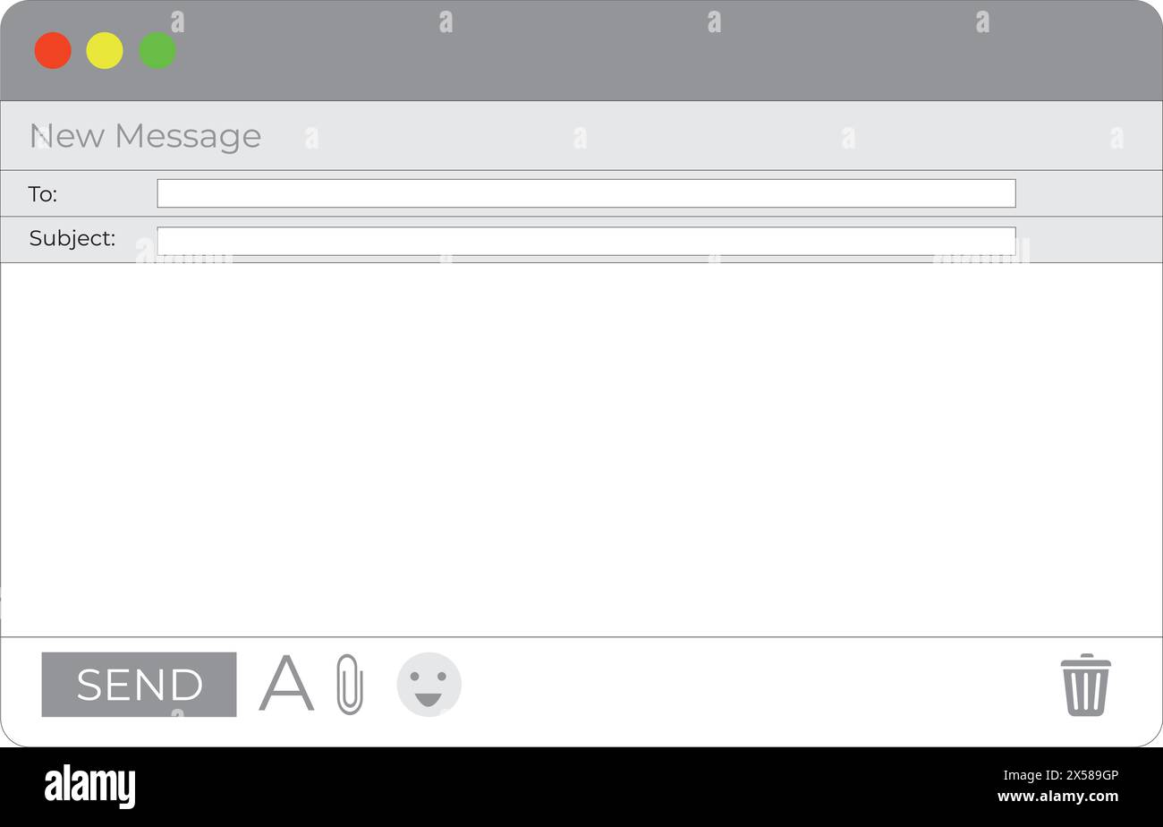 Email window. Interface mail blank message internet window website ...