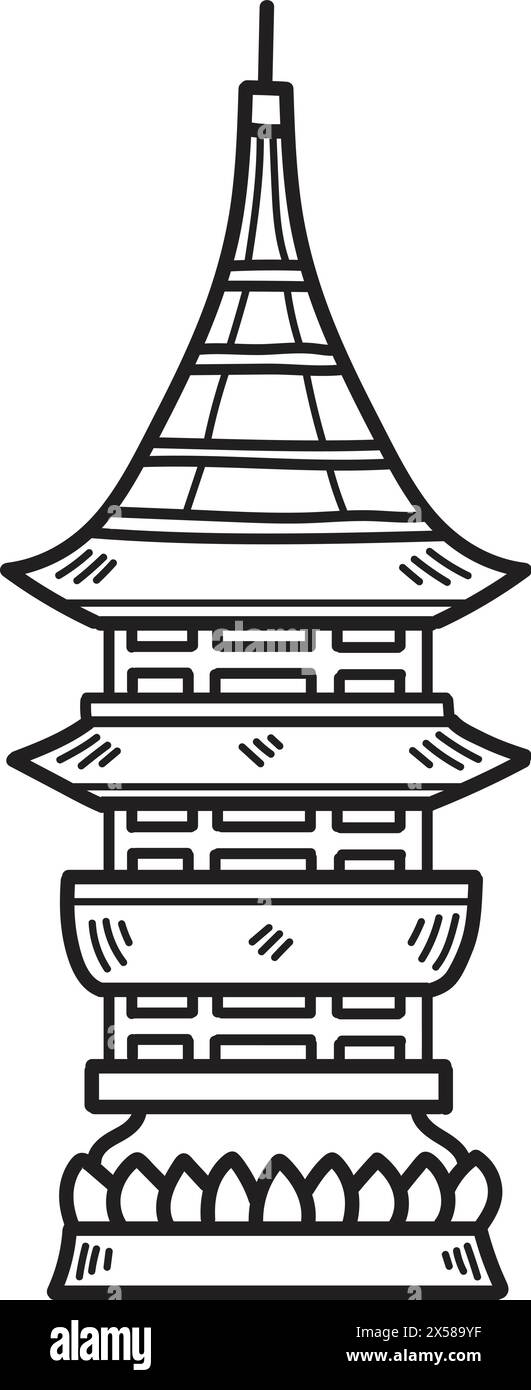 Pointed tower Stock Vector Images - Alamy