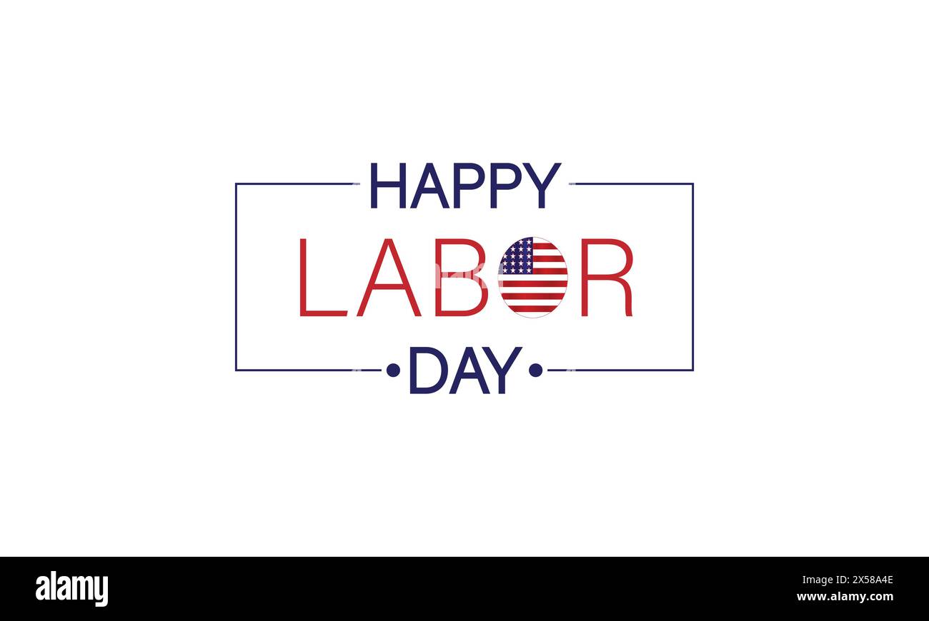 Celebrating Labor Day A Patriotic Text Design with the USA Flag Stock ...