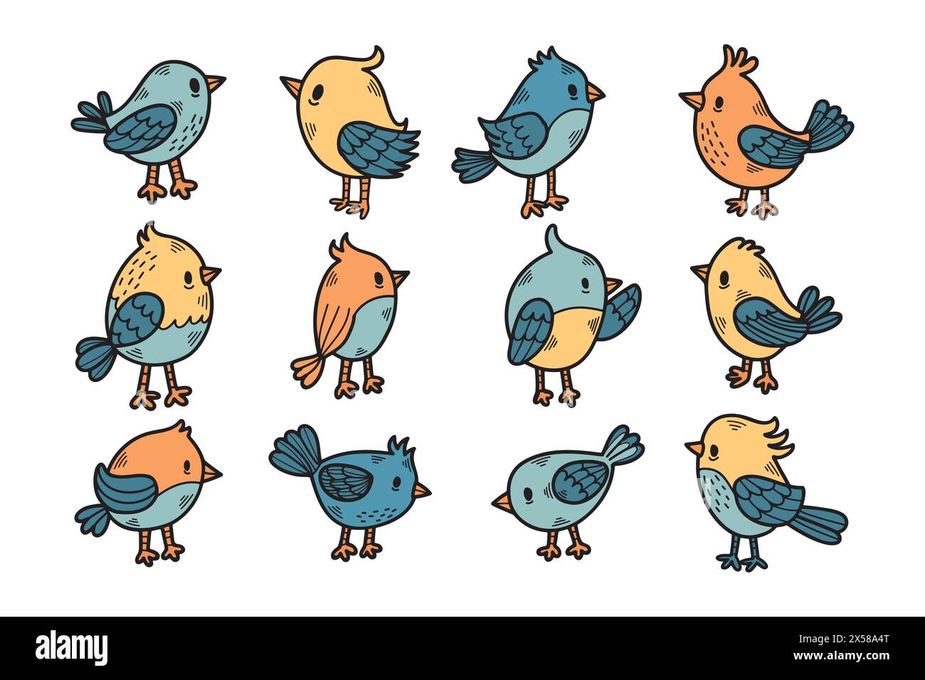 Birds and poultry flying wings Stock Vector Images - Alamy