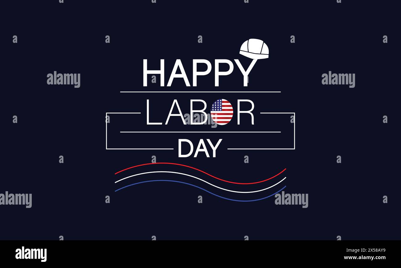 Celebrating Labor Day A Patriotic Text Design with the USA Flag Stock ...