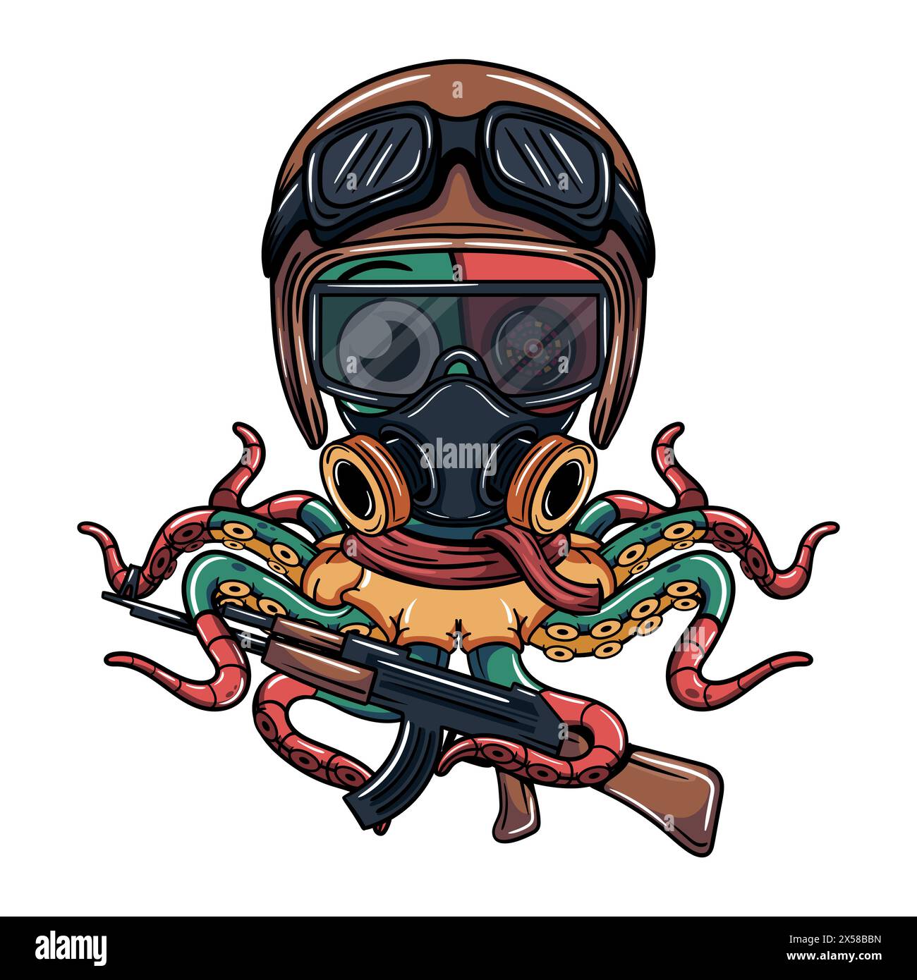 Octopus cartoon hi-res stock photography and images - Alamy