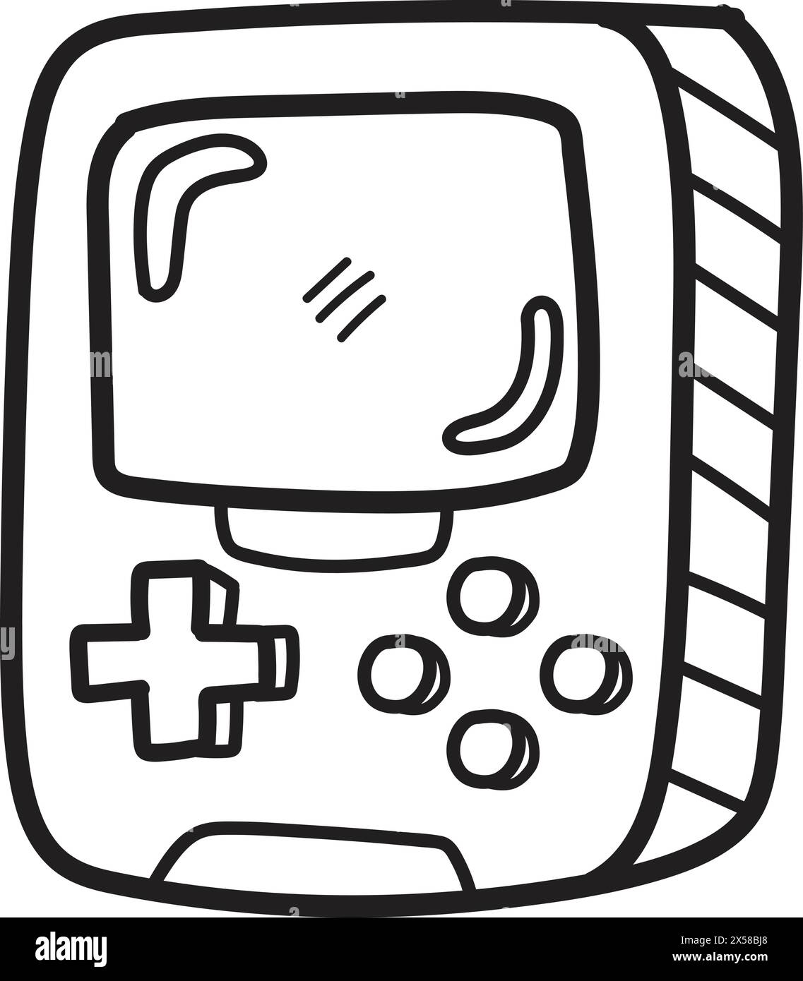 Cartoon joystick controller retro game hi-res stock photography and ...