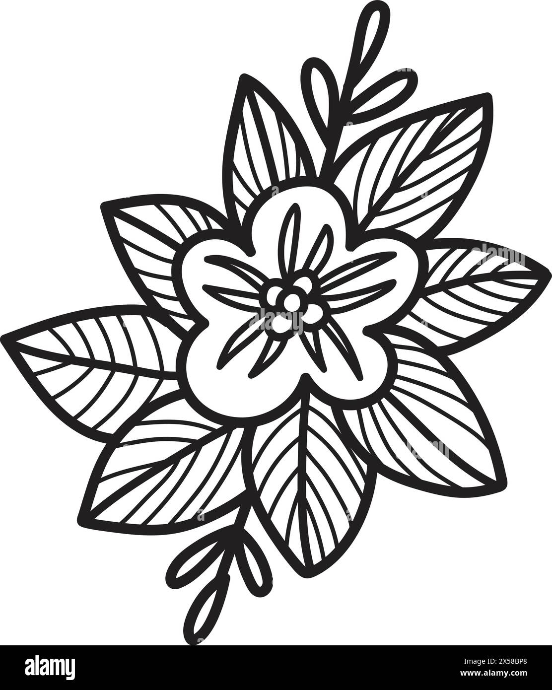 Round frame made organic Stock Vector Images - Alamy