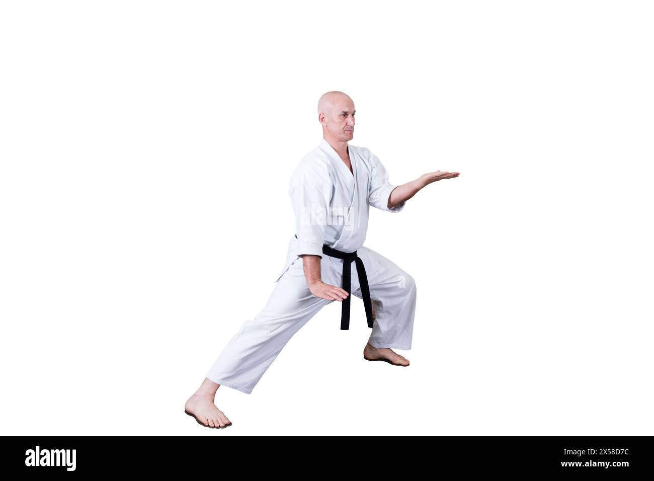 Adult athlete black belt performs hi-res stock photography and images ...