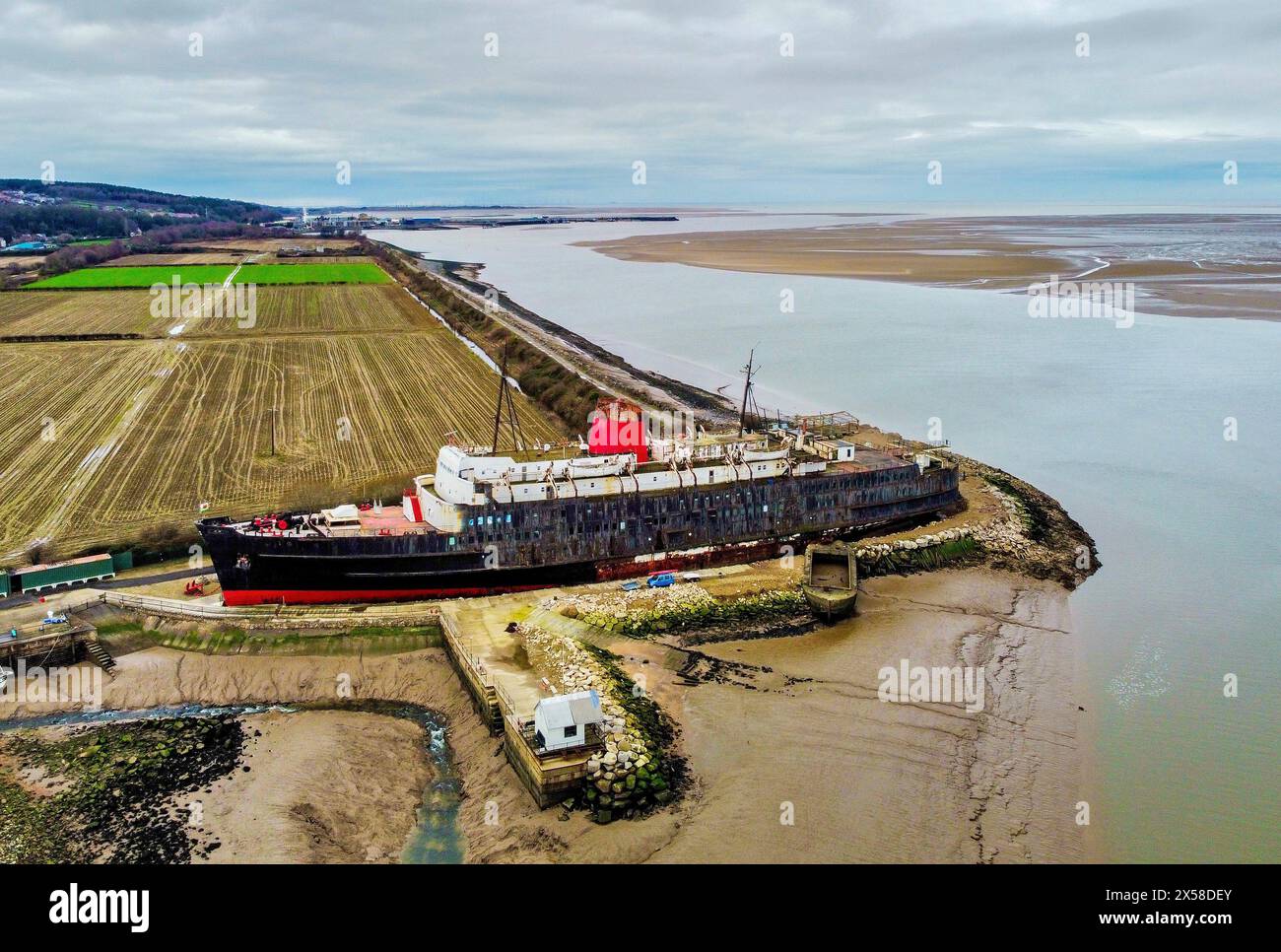 File photo dated 10/01/22 of an aerial view of the TSS Duke of ...