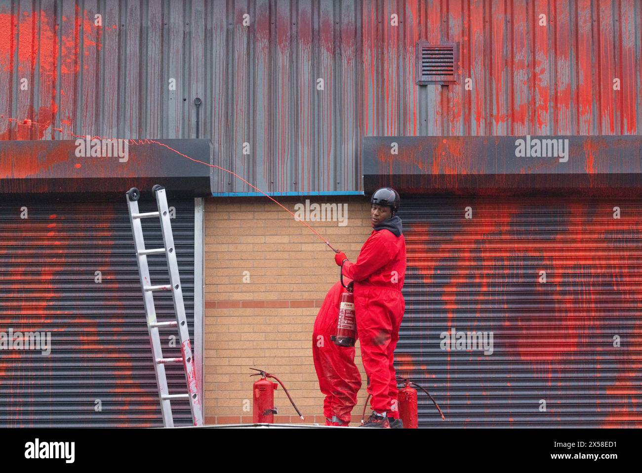 Leicester, UK. 08 MAY, 2024. Palestine action target UAV Tactical ...