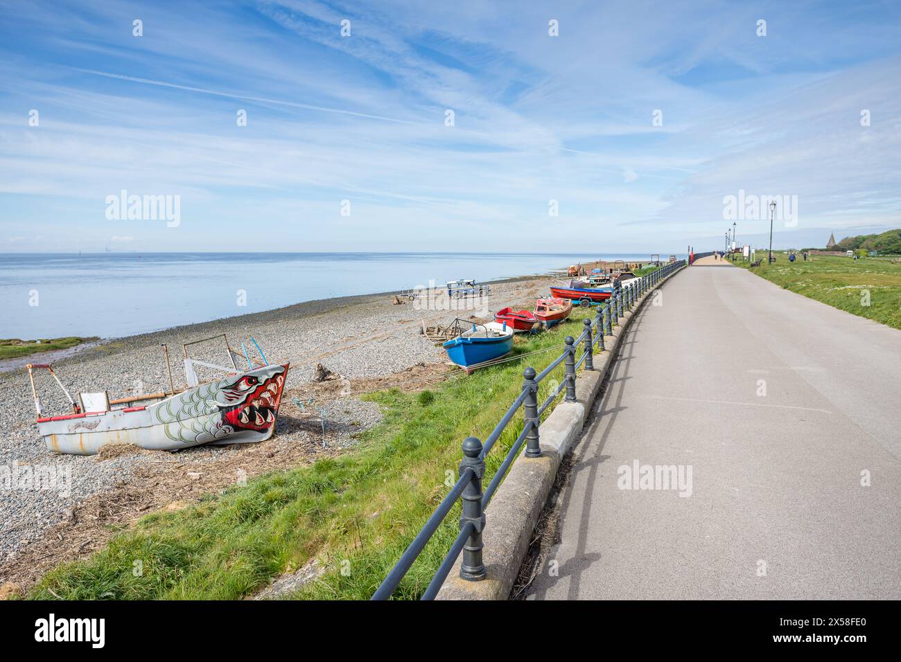 A multi image panorama of the promenade and shoreline at Lytham ...