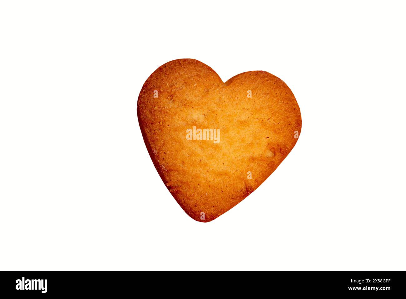 one shortbread cookies isolated on white background Stock Photo - Alamy