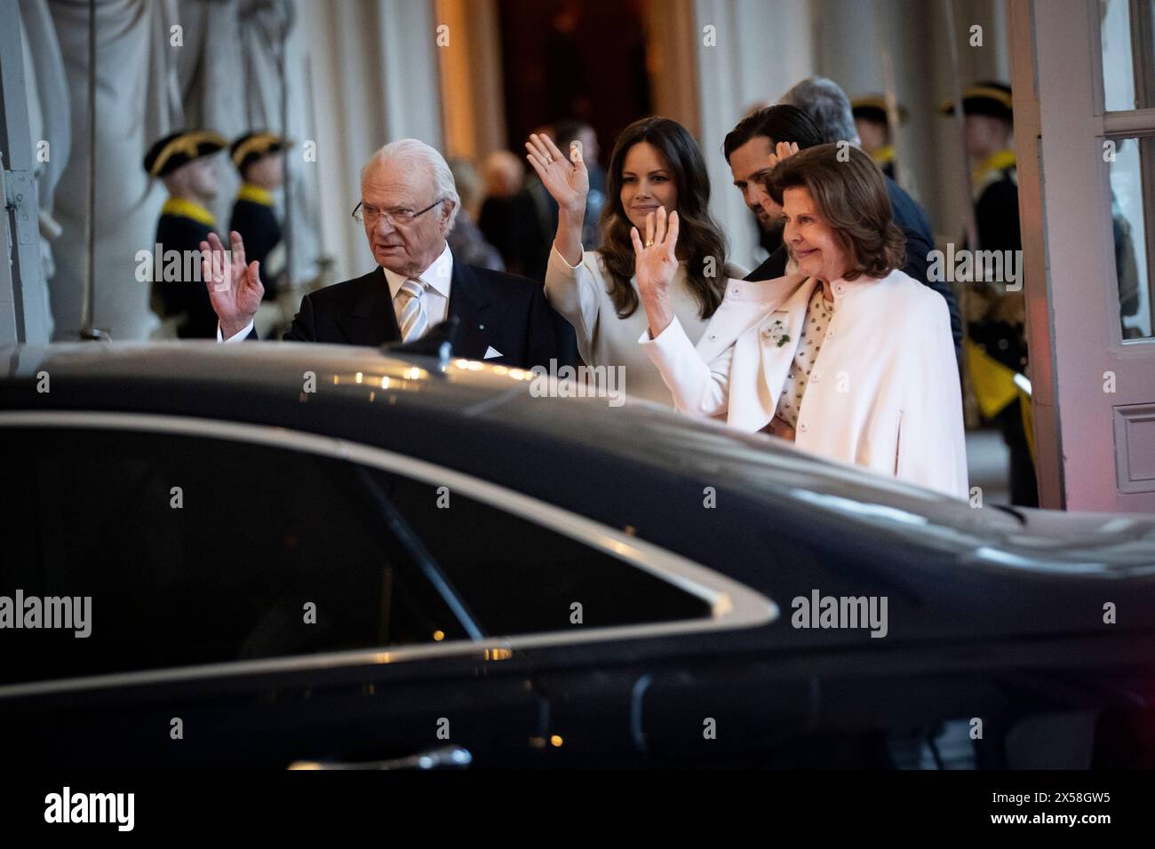 Stockholm, Sweden. 07th May, 2024. King Carl XVI Gustaf, Queen Silvia ...