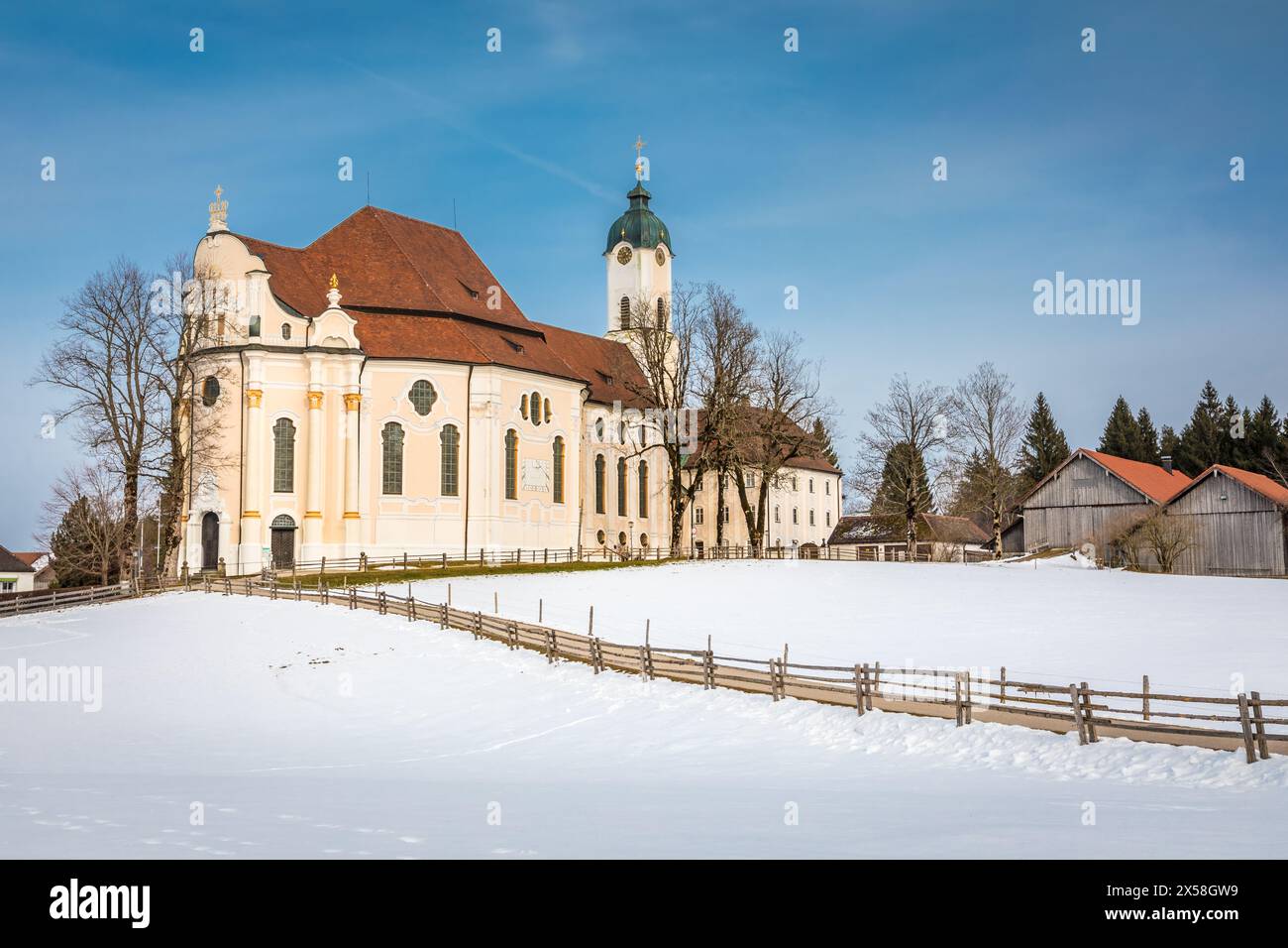 geography / travel, Germany, Bavaria, Steingaden, Pilgrimage Church of Wies at Steingaden ...