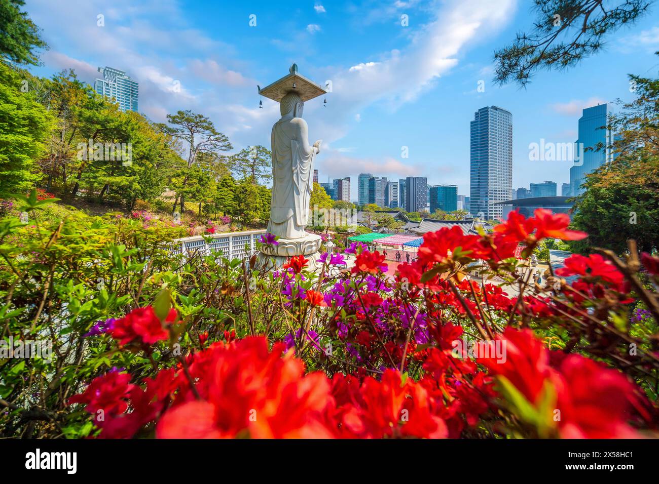 Bongeunsa Temple During the Summer in the Gangnam District of Seoul ...