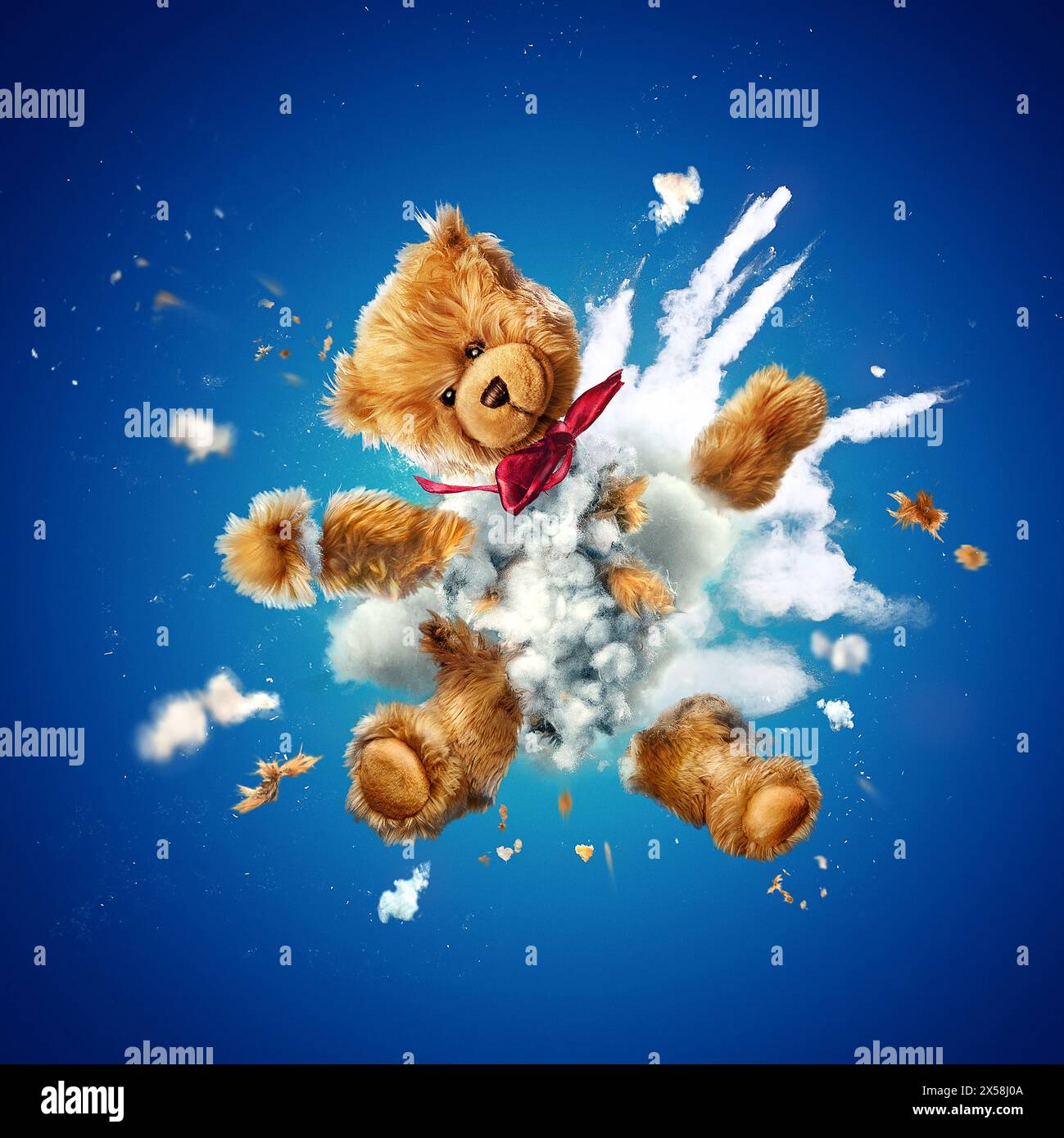 Cereal teddy bear biscuit cracked open full of ingredients Stock Photo ...